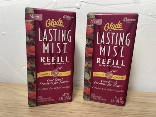 2 Glade Lasting Mist Refills Spray Country Garden Burgundy Box NEW ...