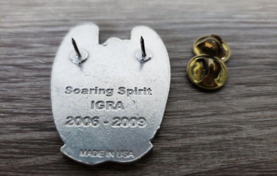 SOARING SPIRIT IGRA ENAMEL PIN 2006-2009 NATIVE AMERICAN FEMAIL BLUE ...