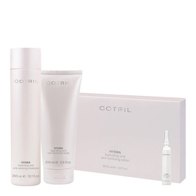 Cotril Hydra Shampoo+Mask+Lotion 300+200+10x12ml kit idratante capelli ...