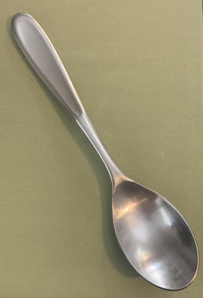 Retroneu CONTOUR Pattern 18/10 Satin Stainless SOUP SPOON 7-5/8” China ...