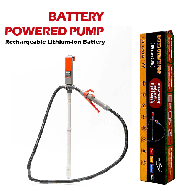 Rechargeable Battery Fuel Transfer Pump with non spill nozzle | eBay ...