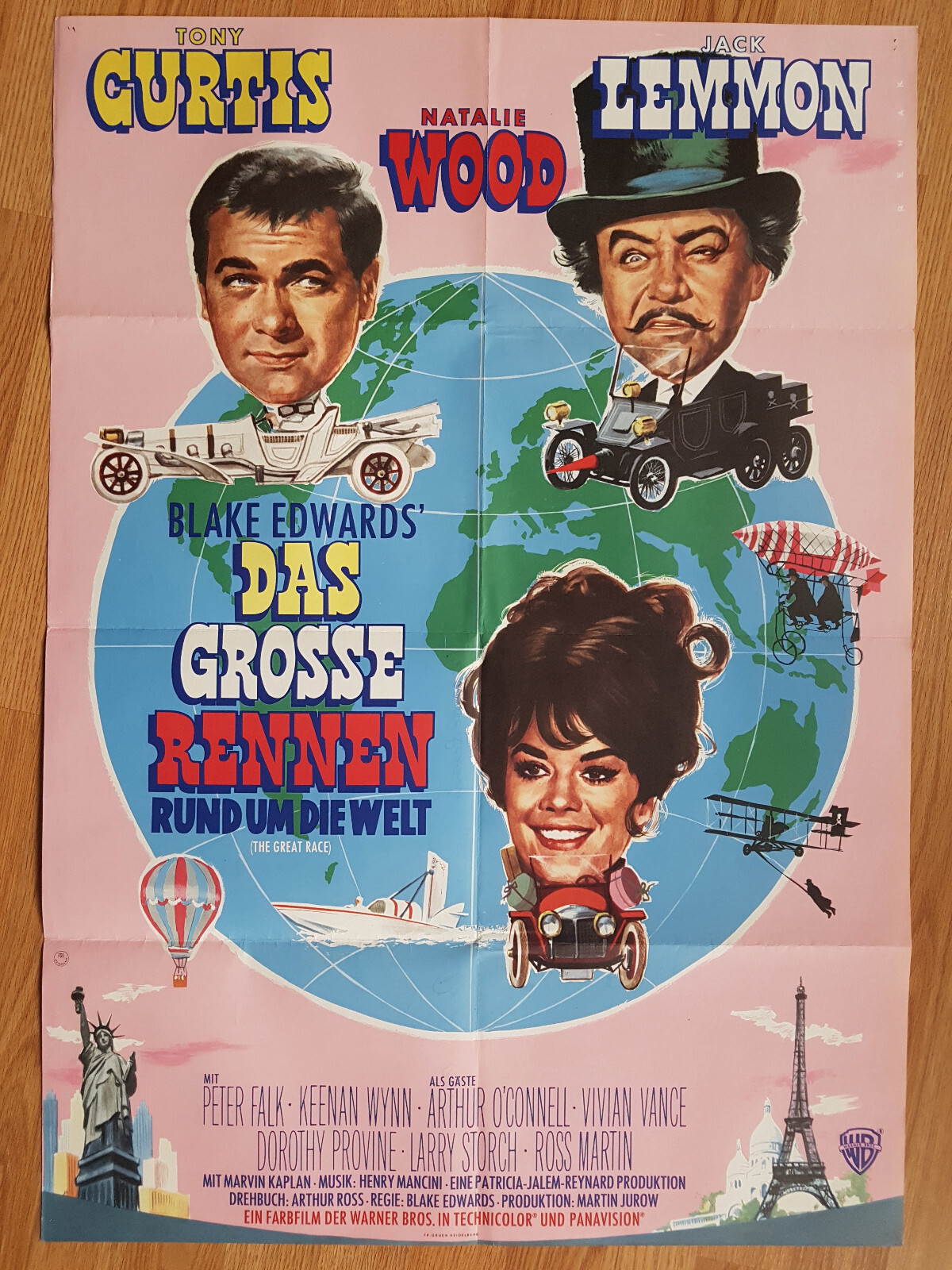 Natalie Wood THE GREAT RACE rare German 1-sheet poster 1965 TONY CURTIS Lemmon | eBay