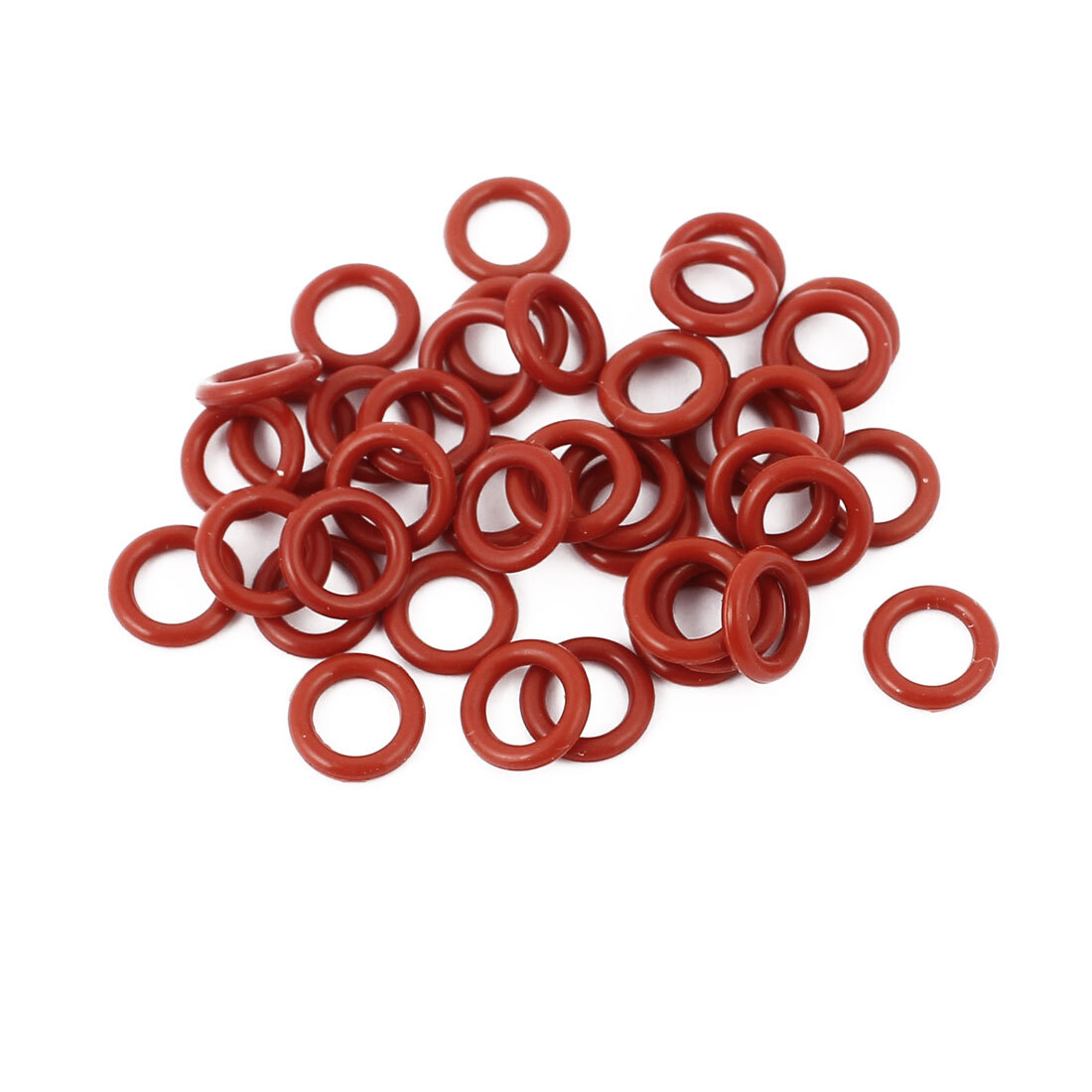 40Pcs Red 8mm x 1.5mm Silicone Rubber Gasket O Ring Sealing Ring Heat ...