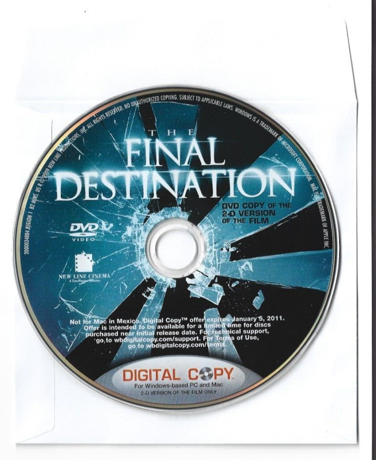 The Final Destination (DVD, 2009) DVD Disc Only, No Case/Artwork - Free ...