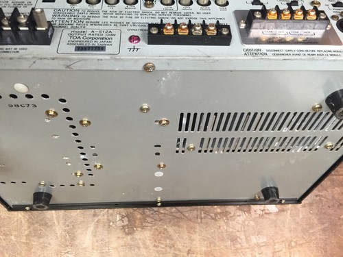 TOA 500 SERIES, A-512A AUDIO AMPLIFIER/MIXER | eBay