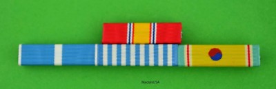 Korean War Veteran 4 Ribbon Bar - US, UN, and South Korea - War Service ...