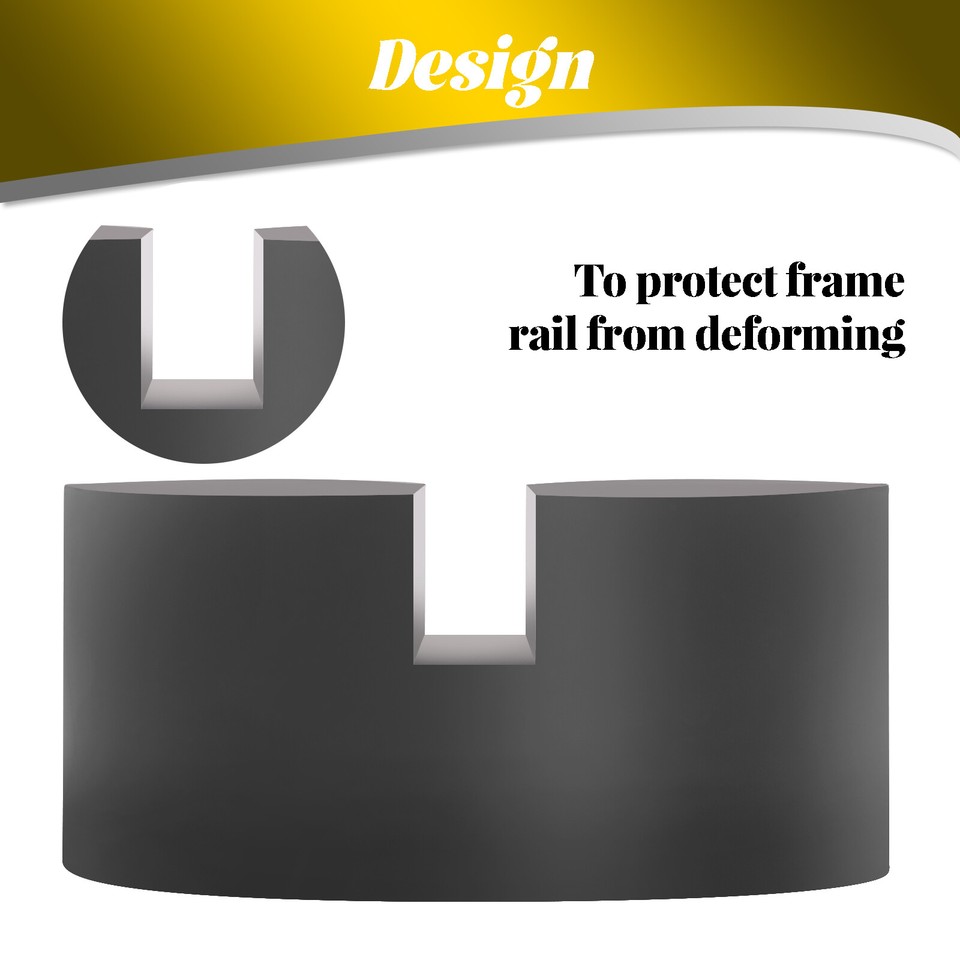x4 Jacking Jack Pad Rubber Universal Lift Pinch Weld Rail Adapter Frame ...
