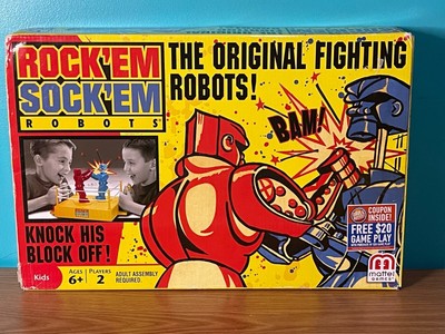 Rock ‘Em Sock ‘Em Robots Boxing Game with Manually Operated Red Rocker ...