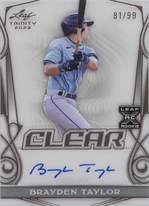 2023 Leaf Trinity - Clear Autographs Brayden Taylor #CA-BT2 Bronze /99 ...