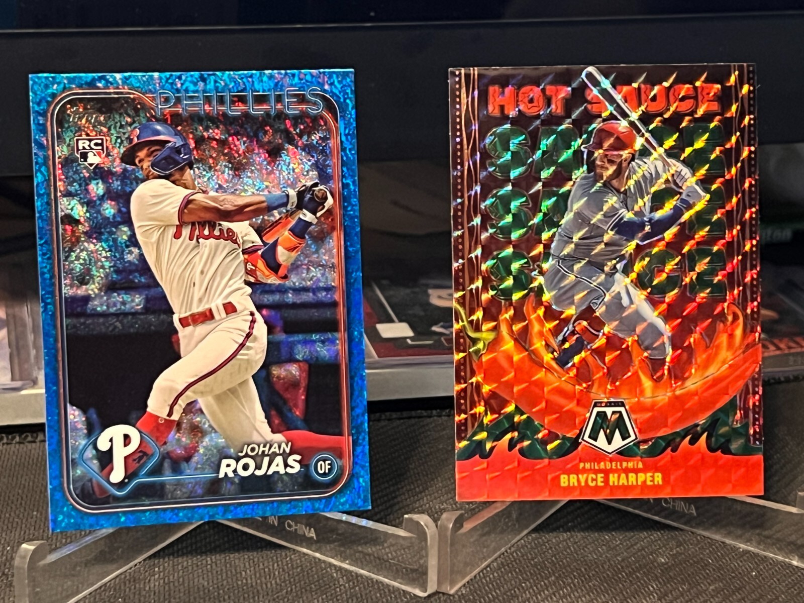 2024 Topps Blue Foil Johan Rojas Rookie 099/999 + 2022 Mosaic Bryce ...