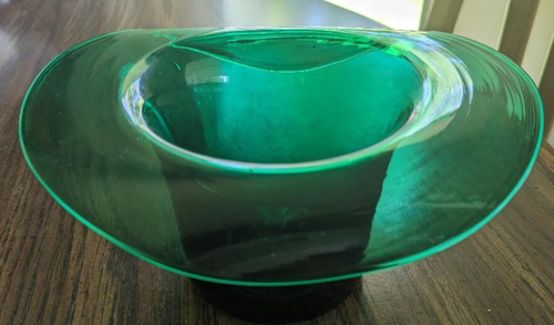 PONTIL GLASS WHIMSEY BLOWN HAT DEEP GREEN 1830-70 | eBay