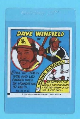DAVE WINFIELD 1979 TOPPS BAZOOKA COMIC BASEBALL #31 | eBay