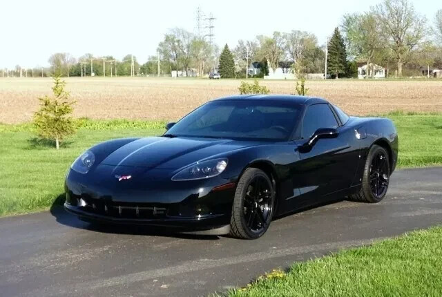 Gloss Black C6 Z06 Style Corvette Wheels FITS: 2005-2013 C6 BASE ...