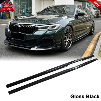 For BMW 5 Series G30 540i F90 M5 Gloss Black Side Skirts Extension Lip ...