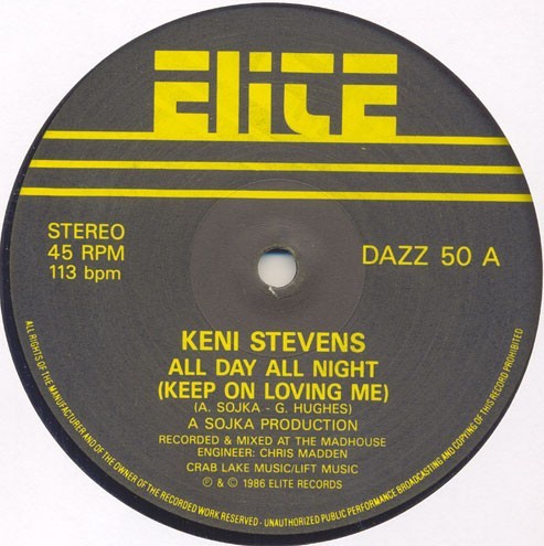 Keni Stevens - All Day All Night (Keep On Loving Me), 12", (Vinilo) | eBay
