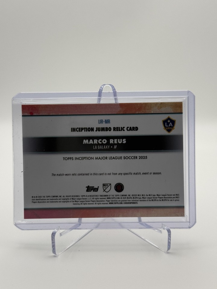 2025 Topps Inception MLS Marco Reus Jumbo Relic IJR-MR Orange 5/5 LA ...
