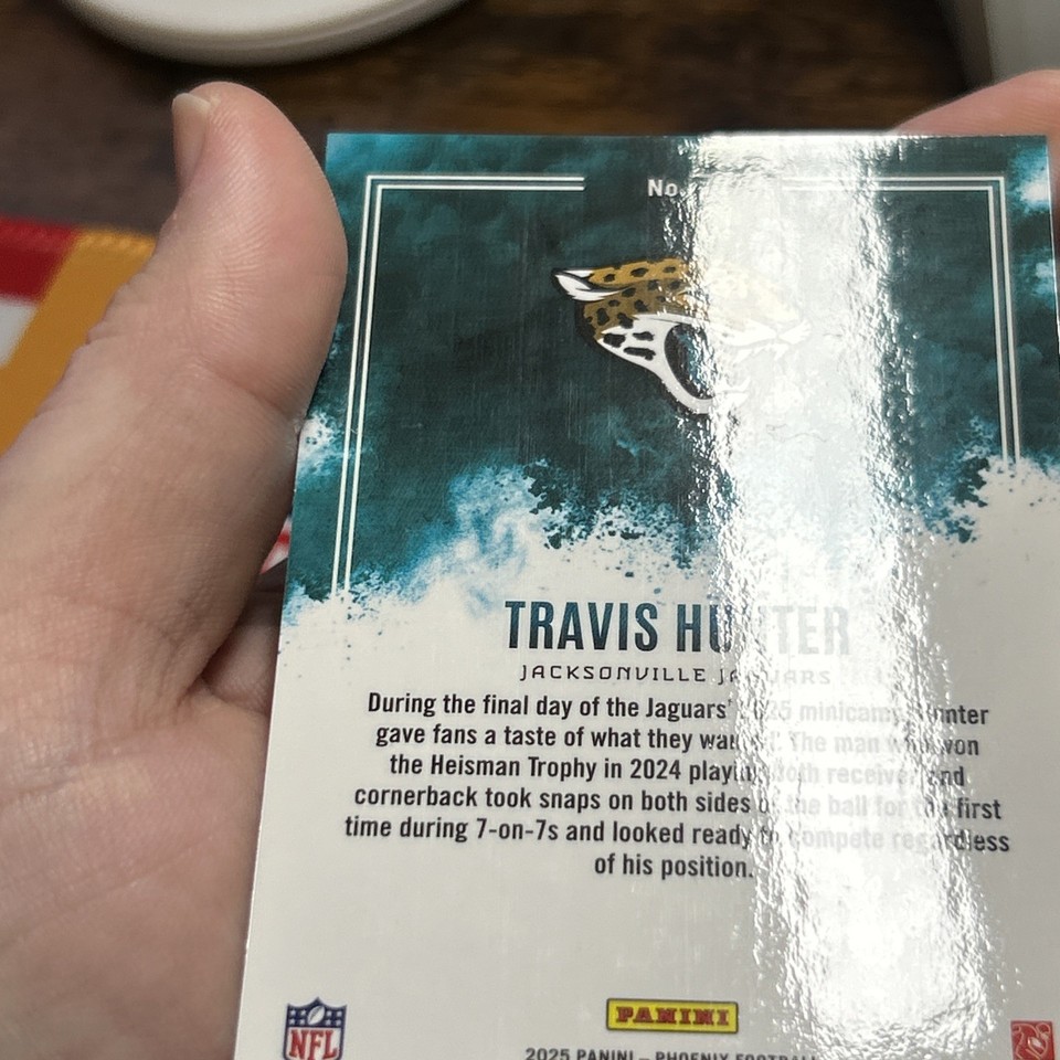 2025 Panini Phoenix Travis Hunter Color Blast SSP RC *FLAW READ ...