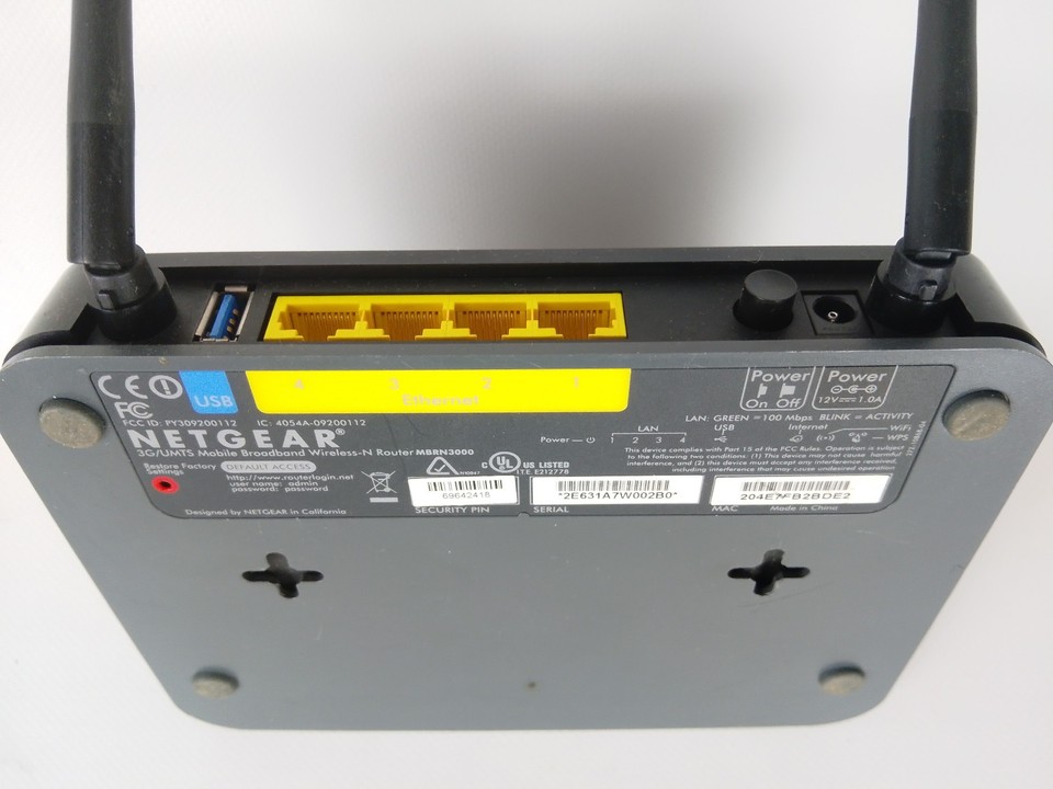 Modem ADSL Router NETGEAR MBRN3000 Wireless Wifi 3G Umts Mobile ...