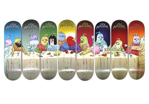SUPER RARE Last Supper Toy Machine Skateboard Deck Ed Templeton FULL ...