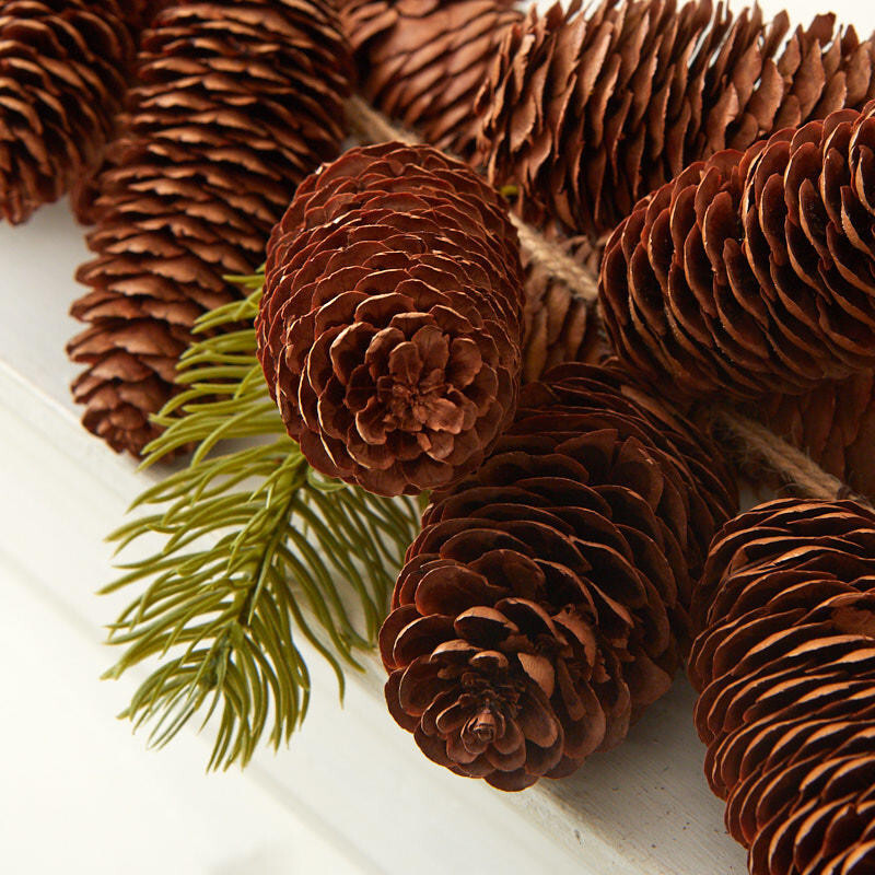 5-1/2 foot Natural Pinecone with Artificial Pine Garland | eBay