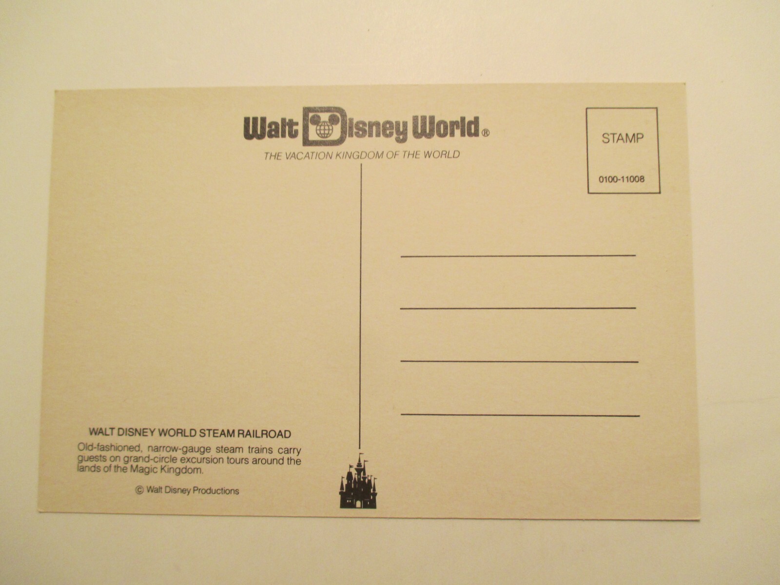 Walt Disney Postcard Walt Disney World Steam Railroad Florida ...