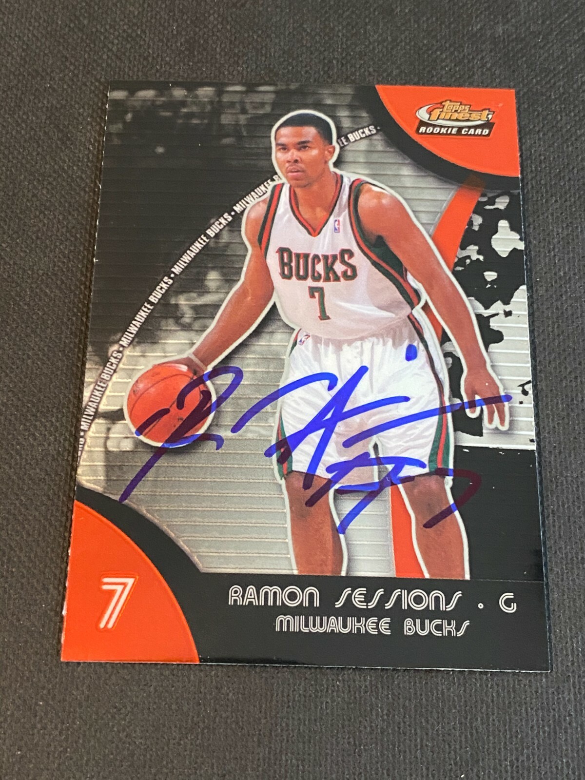Ramon Sessions Signed 2007-08 Topps Finest Card #52 Auto Bucks RC ...