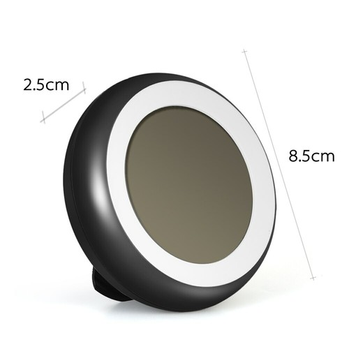 Round Temperature And Humidity Alarm Clock Digital Shape Indoor ...