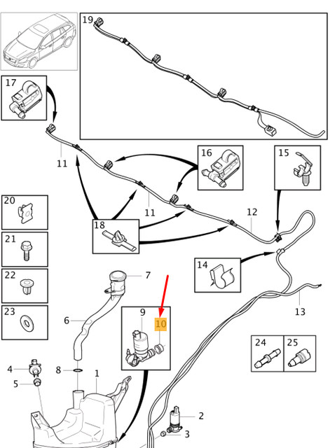 Genuine Volvo Washer Pump O-ring 31253221 for sale online | eBay