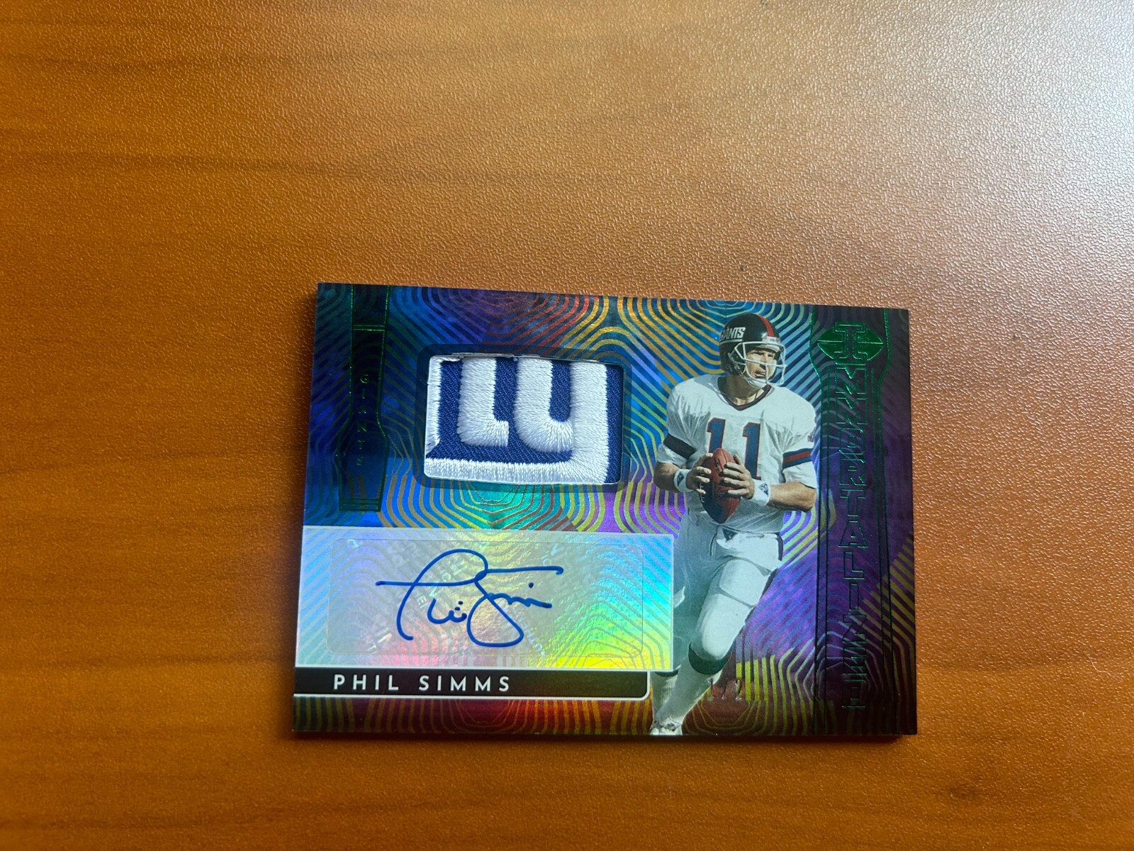 2022 Illusions Football Phil Simms Immortalized Logo Patch Auto /2 ...