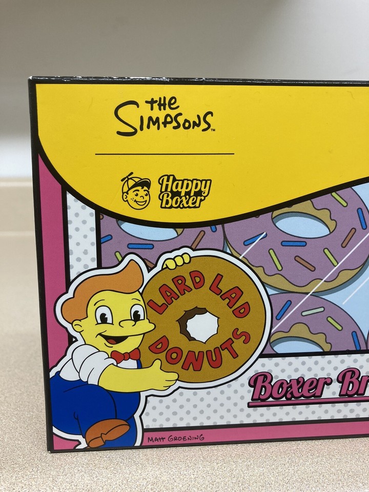 The Simpsons Lard Lad Donuts Novelty Gift Boxer Briefs mens M 32”-34 ...