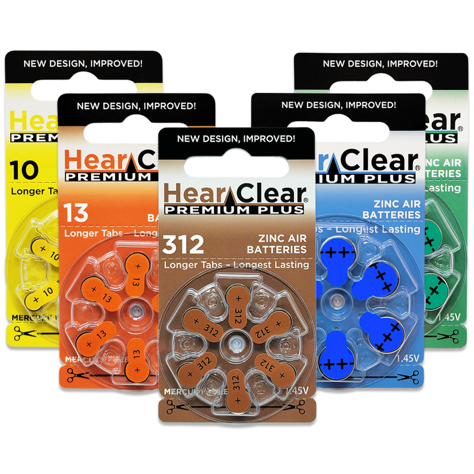 Hearclear Taille 675 Zinc à Air 1.45V Hearing Aider Piles Bleu Tab (12 ...