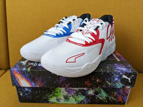 Puma MB.01 Team Color Low Mismatched Men's Size 9.5 New Blue Red White ...