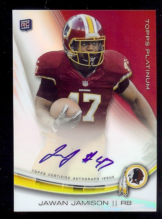 JAWAN JAMISON - 2013 Topps Platinum - Washington Redskins Certified ...