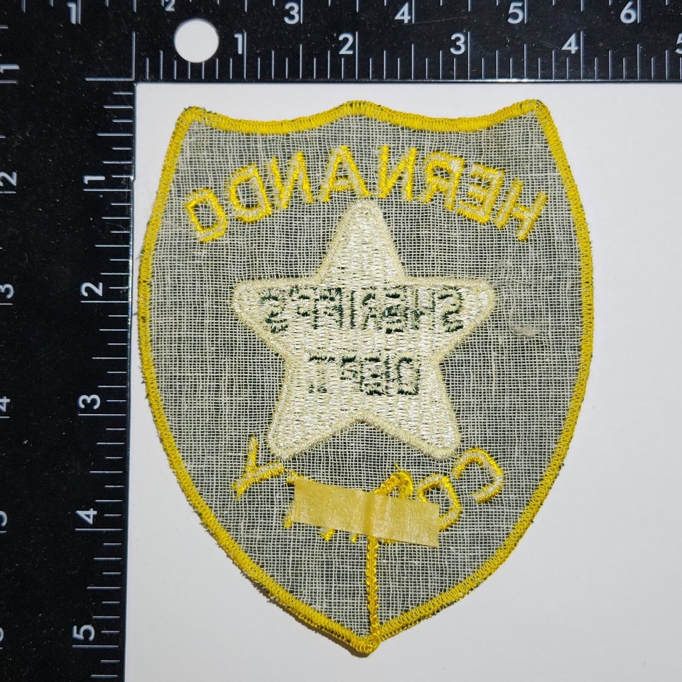 Hernando County, Florida, Sheriff Patch. 4x5 Inches. Great Condition ...