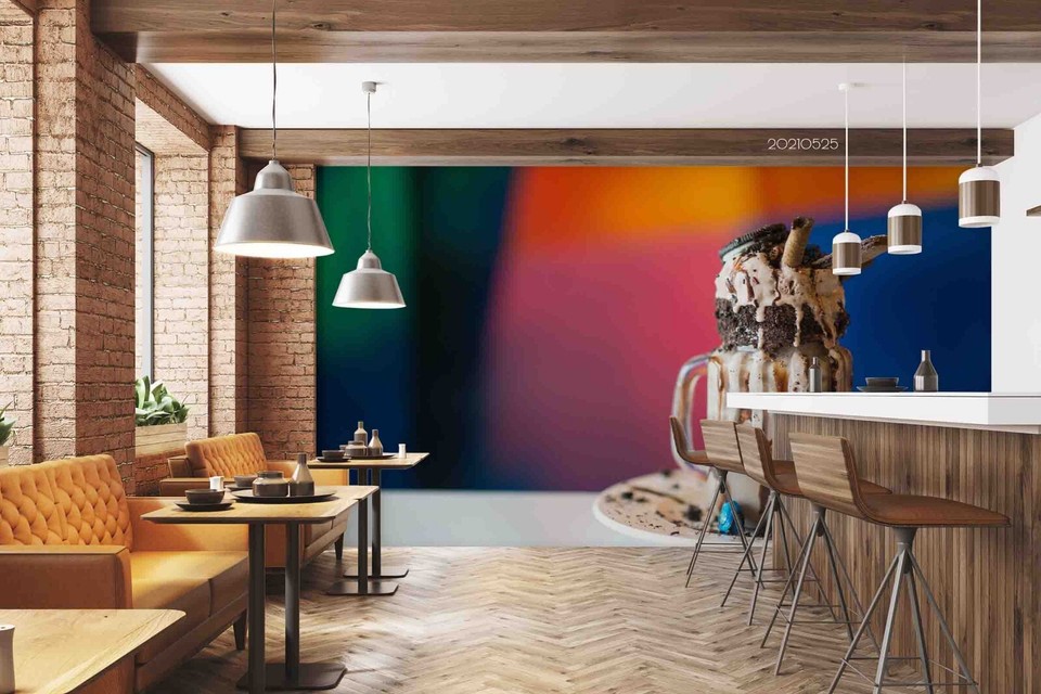 3D Chocolate Milk Tea Drink Food Wallpaper Wall Murals Removable ...