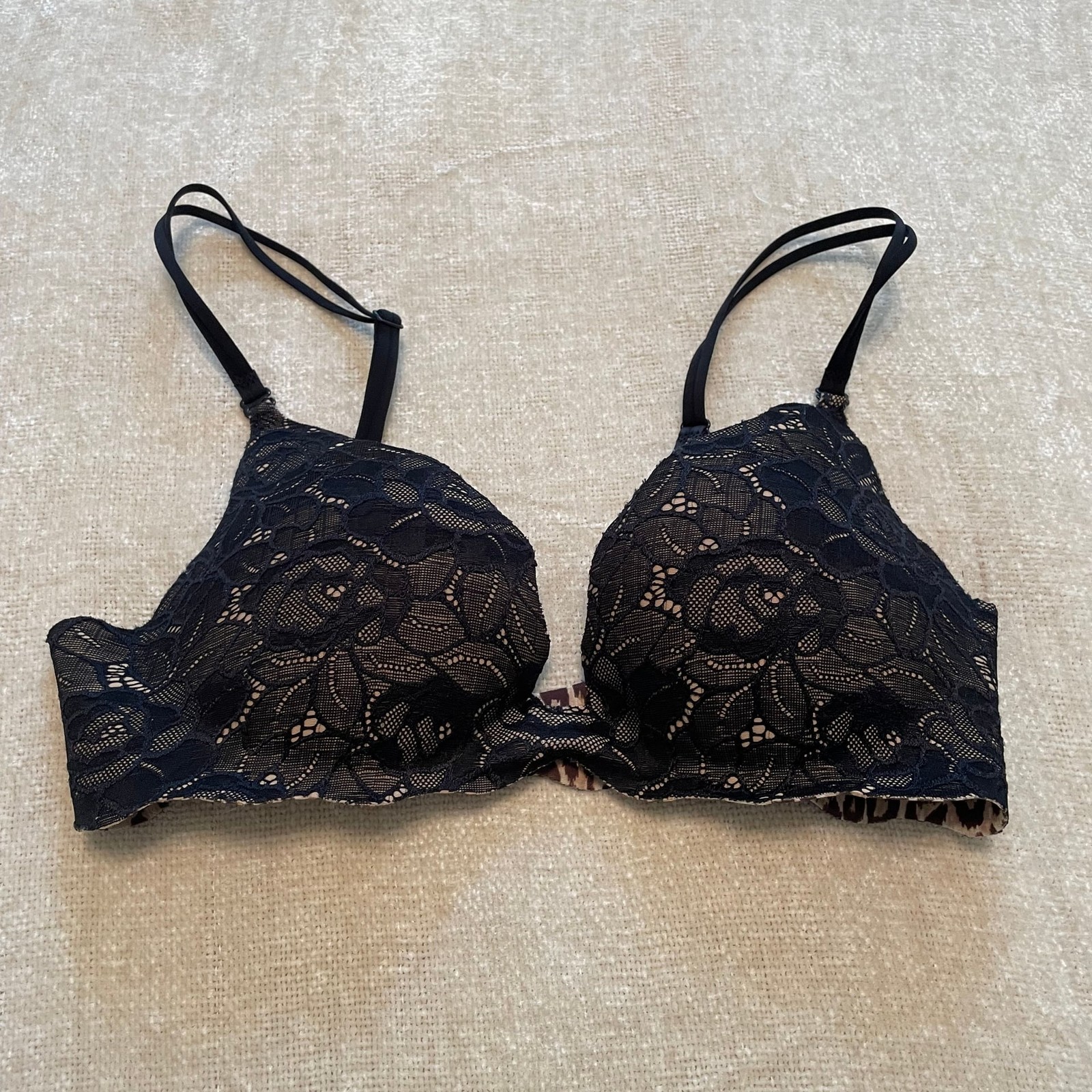 Victorias Secret Black Lace Secret Embrace Push Up B… Gem
