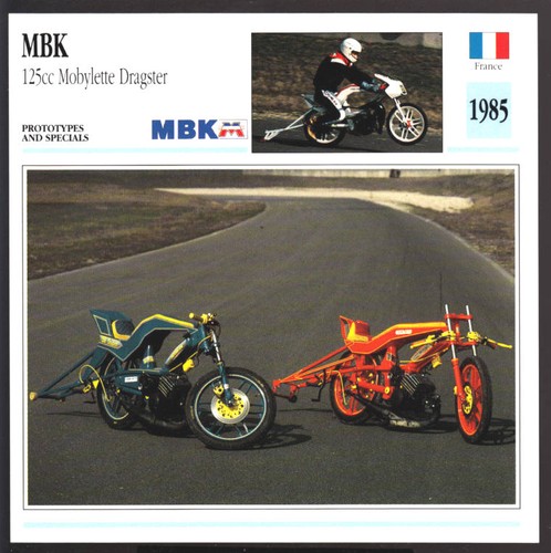 1985 MBK 125cc Mobylette Dragster Race Scooter Motorcycle Photo Spec ...