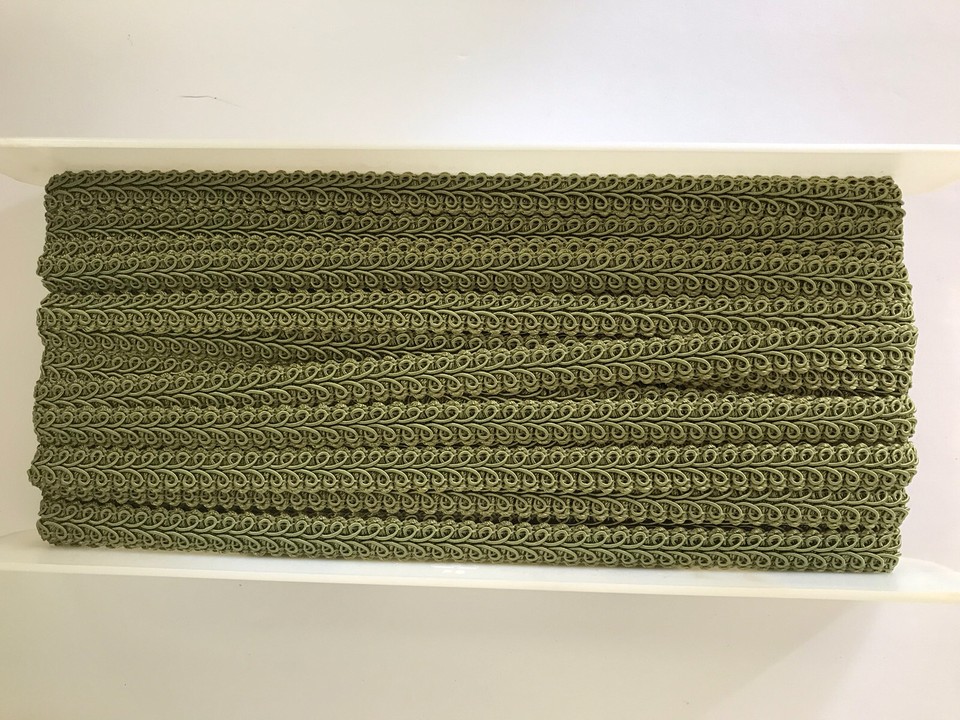 .5'' Moss Green Decorative Scroll Style Braid Trim {By The Yard} Ribbon ...