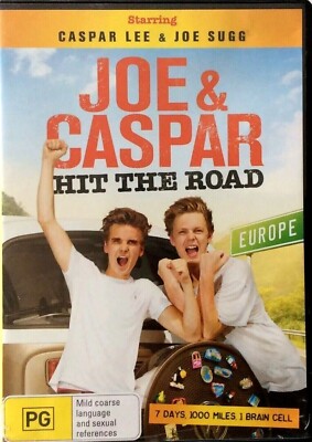 Joe & Caspar Hit The Road EUROPE (DVD, 2015) Joe Sugg, Caspar Lee RG 4 ...
