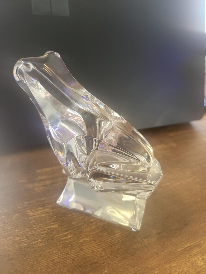 Vintage Art Glass Crystal Glass Frog Figurine Paperweight | eBay UK
