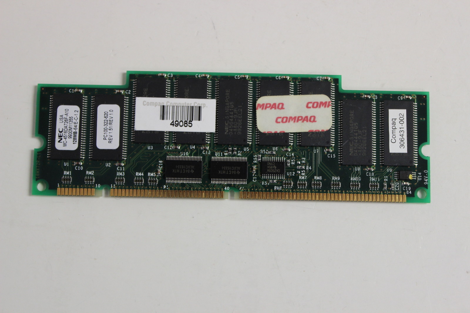 COMPAQ 306431-002 128MB 168 PIN PC100 DIMM MEMORY AP400 AP500 WITH ...