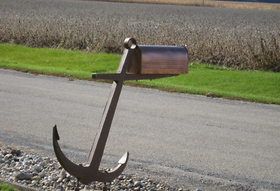 Handcrafted Boat Anchor Mailbox Post/Nautical Decor | eBay