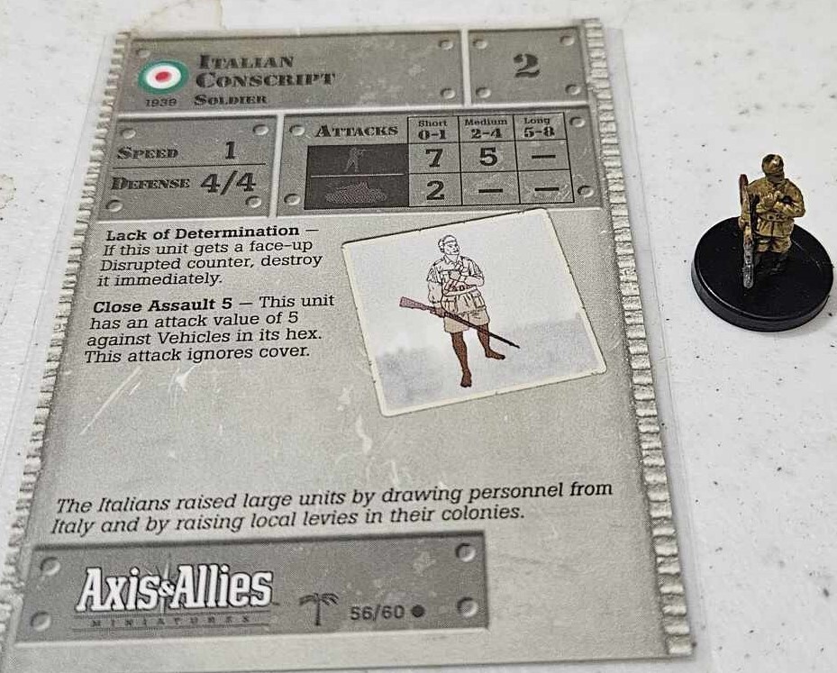 Axis and Allies Italian Miniatures Complete Lot | eBay