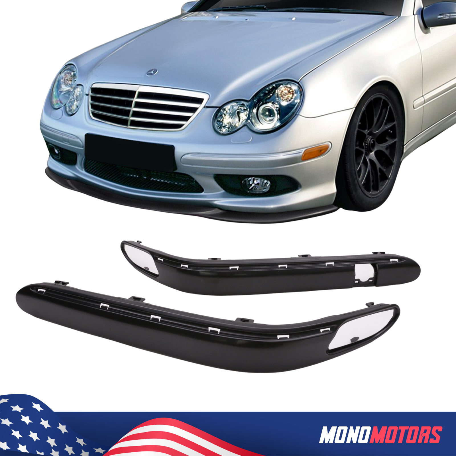 BUMPER MOULDING MERCEDES W203 USA MODELS 2000-2007 STRIP 3-5 DAYS FREE ...