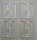 SET of 4 CLEAR ACRYLIC PLASTIC HINGES STRONG PERSPEX HINGE 45 x 39mm ...