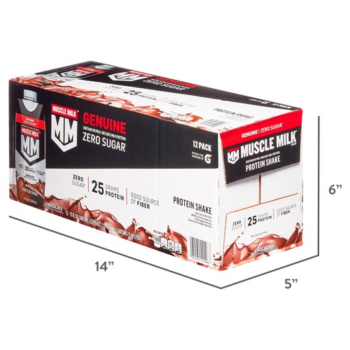 Muscle Milk Genuine Protein Shake Chocolate 11 Fl Oz Carton 12 Pk 25 g ...