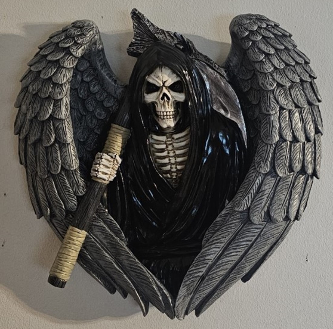 Grim Reaper With Wings And Scythe