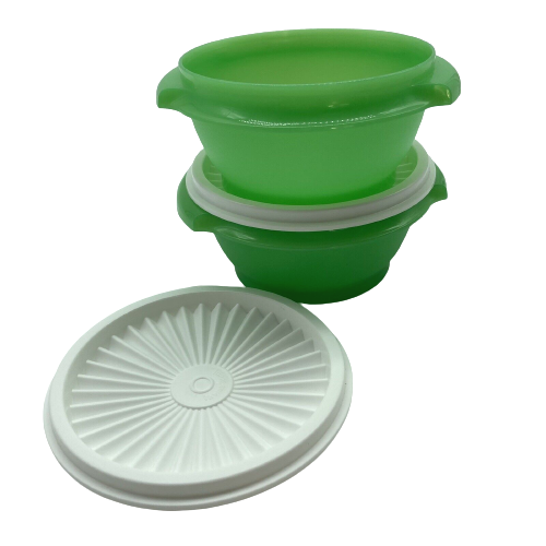 Tupperware Bowls Servalier 10 oz. Set of 2 Green & White Instant ...