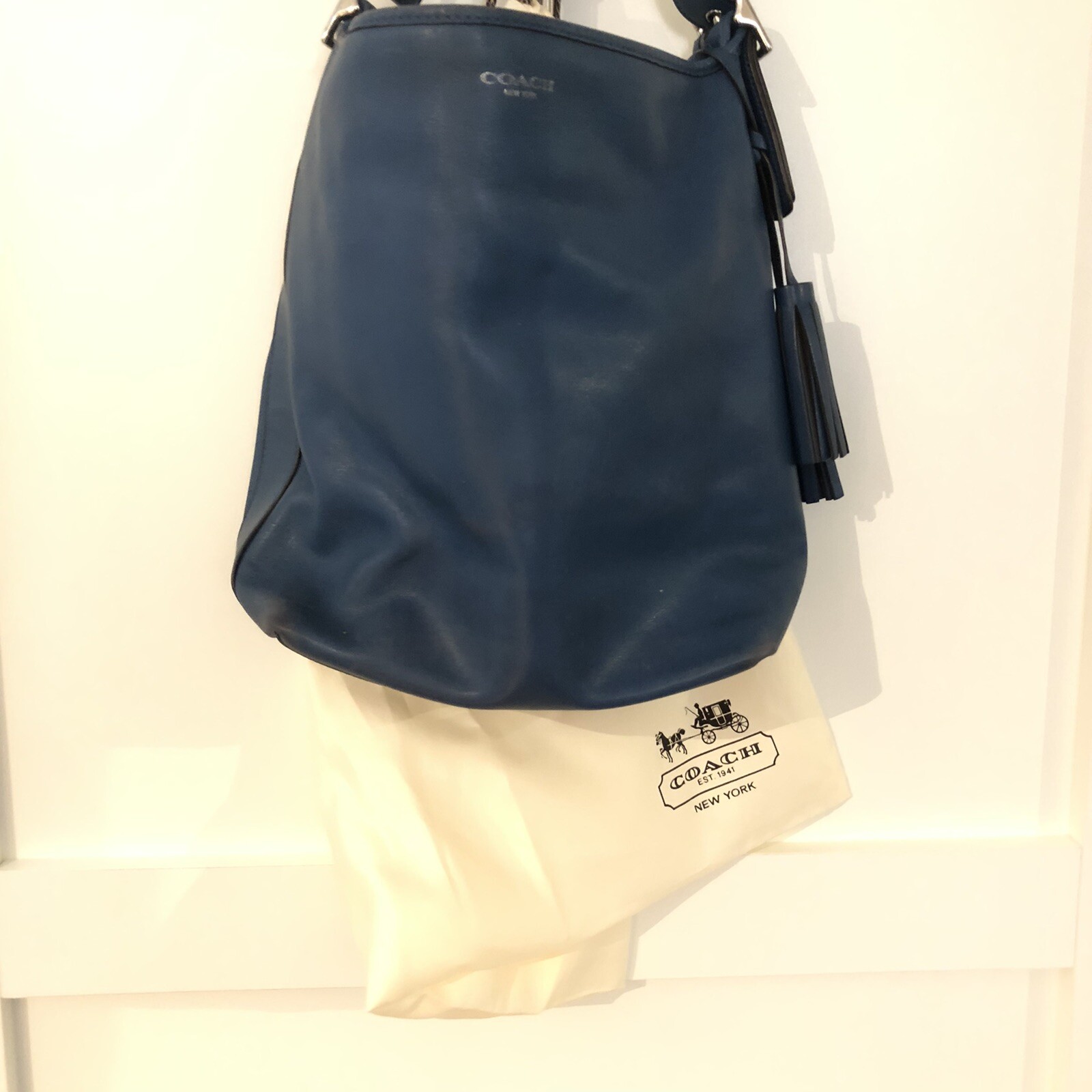 Blue Coach 19889 Legacy Leather Shoulder Bag Medium - Gem