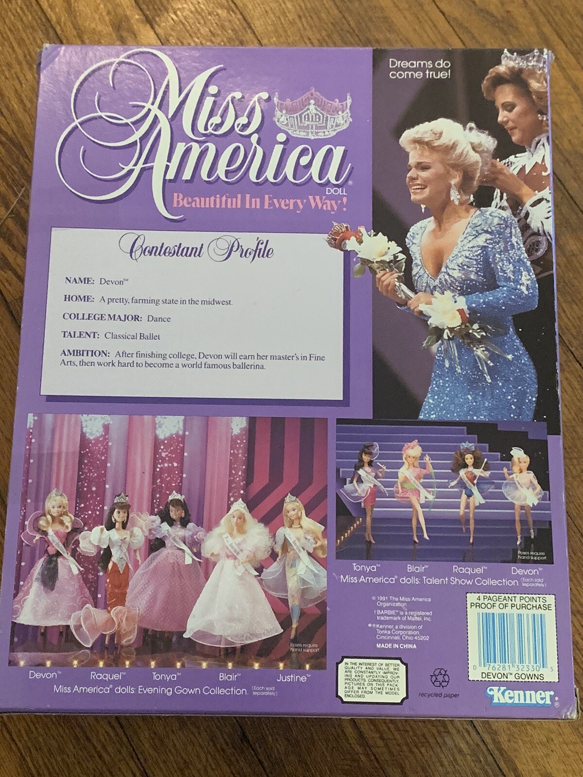 Vintage 1991 Official Miss America Devon Doll Kenner 70th Anniversary ...